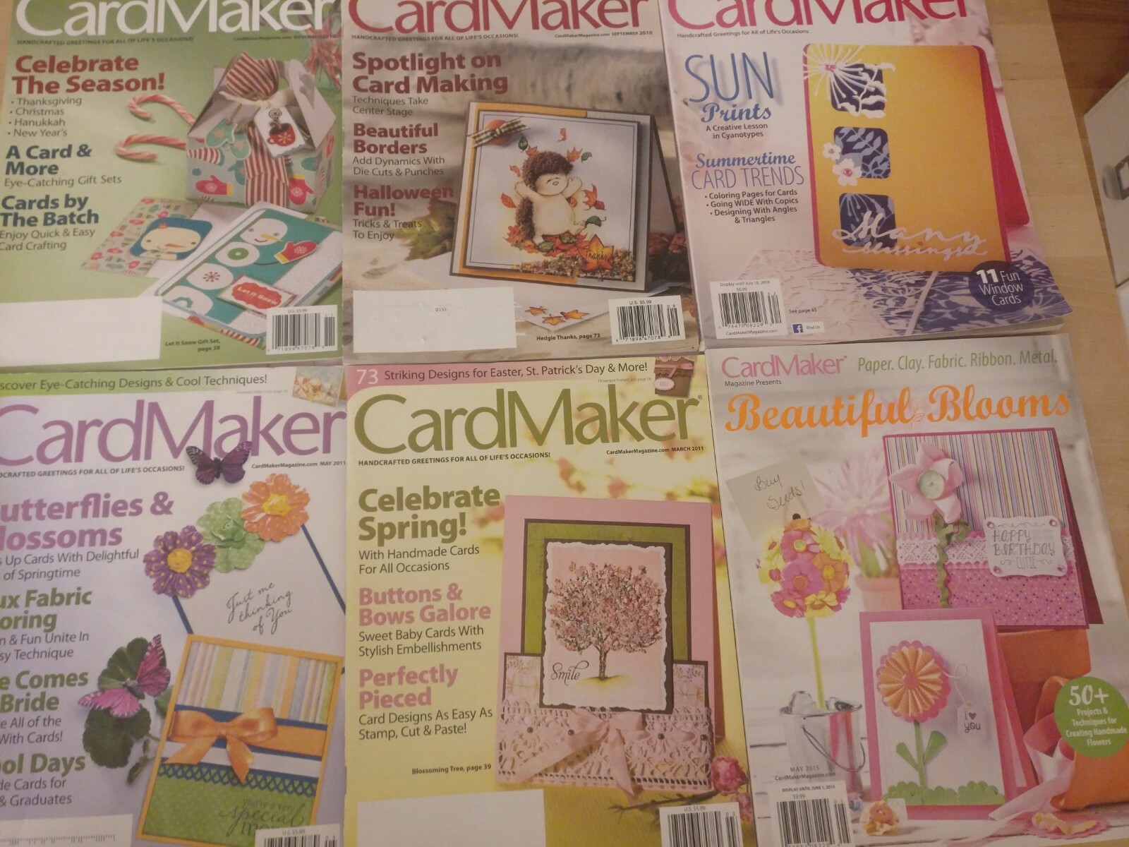 Lot of 6 CardMaker Magazines Nov + Sep' 10', Summer '16, May + Mar '11 ...