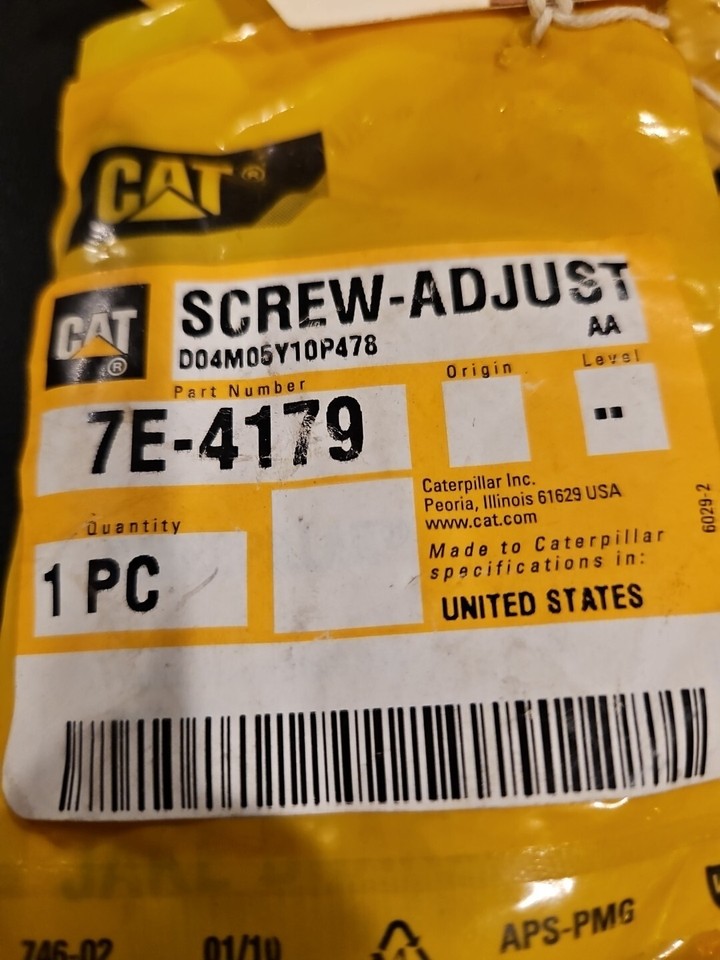 Genuine Caterpillar CAT 7E-4179 7E4179 Adjusting Screw NOS | eBay