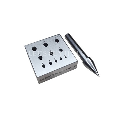 Pear Shape Bezel Block Punch Set 4 mm to 14 mm - Bezel Setter - Stone ...