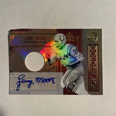 2011 Gold Standard Auto Golden Age Lenny Moore #9 Colts RPA *DAMAGED ...