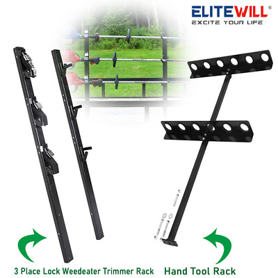 3 Place Lock Weedeater Trimmer Rack & Hand Tool Rack for OPEN Trailer ...