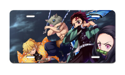 Demon Slayer Nezuko Zenitsu Anime License Plate Auto Truck Car Tag Gift ...