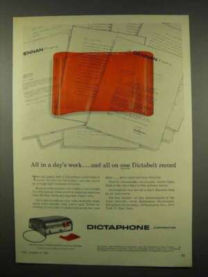 1956 Dictaphone Time-Master Dictating Machine Ad - Day's Work | eBay