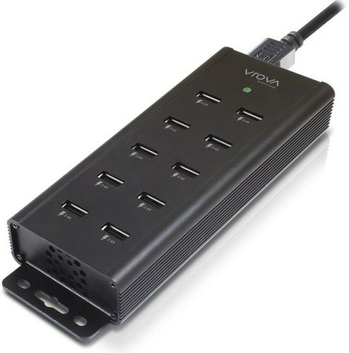 Alogic 10-Port USB Charger w. Smart Charge - Black, VROVA Plus Series ...