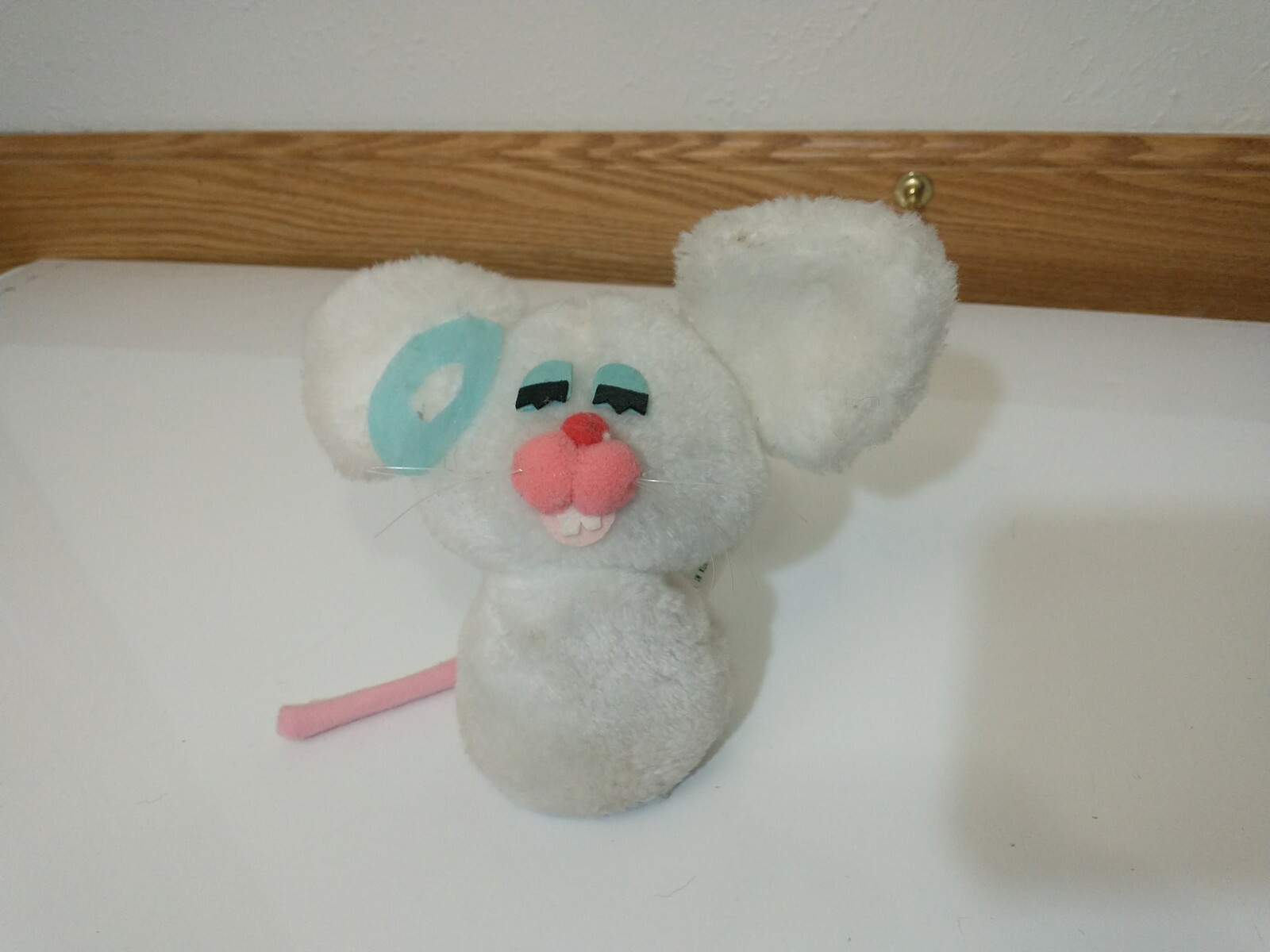 VTG Dan Dee White Mouse Plush Bean Bag Beanie KOREA Shredded Clippings ...