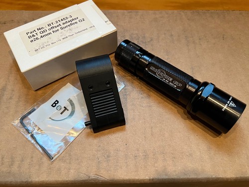 Surefire 6P Tactical Flashlight Black W/ P60 bulb and B&T QD Offset ...