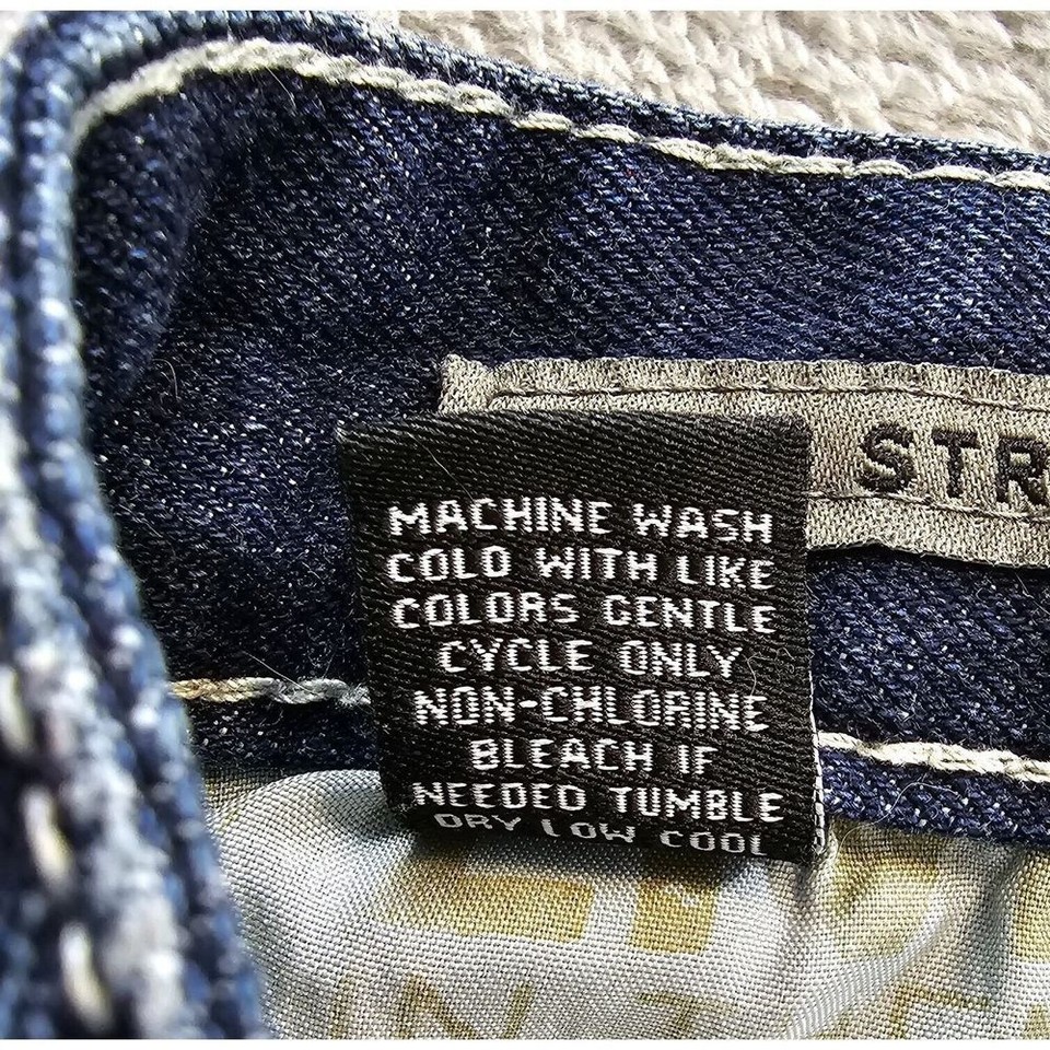 CJ Black Jeans Mens Size 32x30.5 Slim Straight Flex Distressed Denim ...