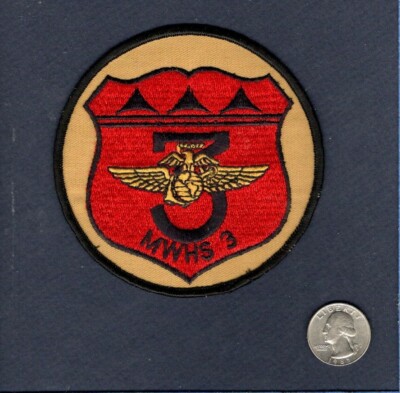 MWHS-3 Marine Aile Siège Social Usmc Marine Corps 4 " Escadron Patch | eBay