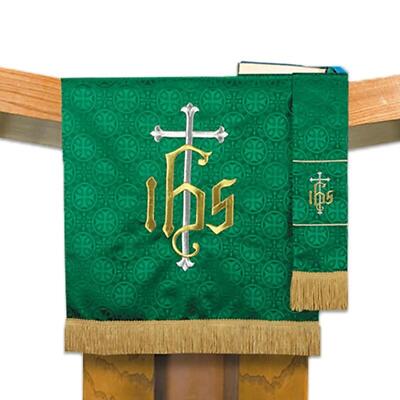 Custom Pulpit Scarf Green Maltese Jacquard with Two tone Metallic ...