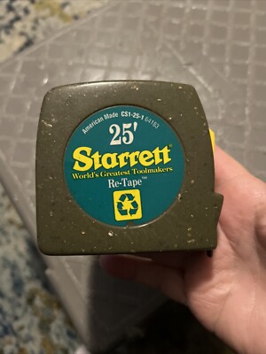 Starrett 25’ Re-tape Tape Measure CS1–25-1, Vintage | eBay