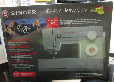 Singer HD4452 Heavy Duty 110-Stitch Sewing Machine - Gray BRAND NEW ...