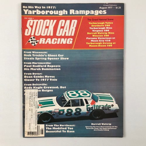 Stock Car Racing Magazine August 1977 Subscription Edition | eBay