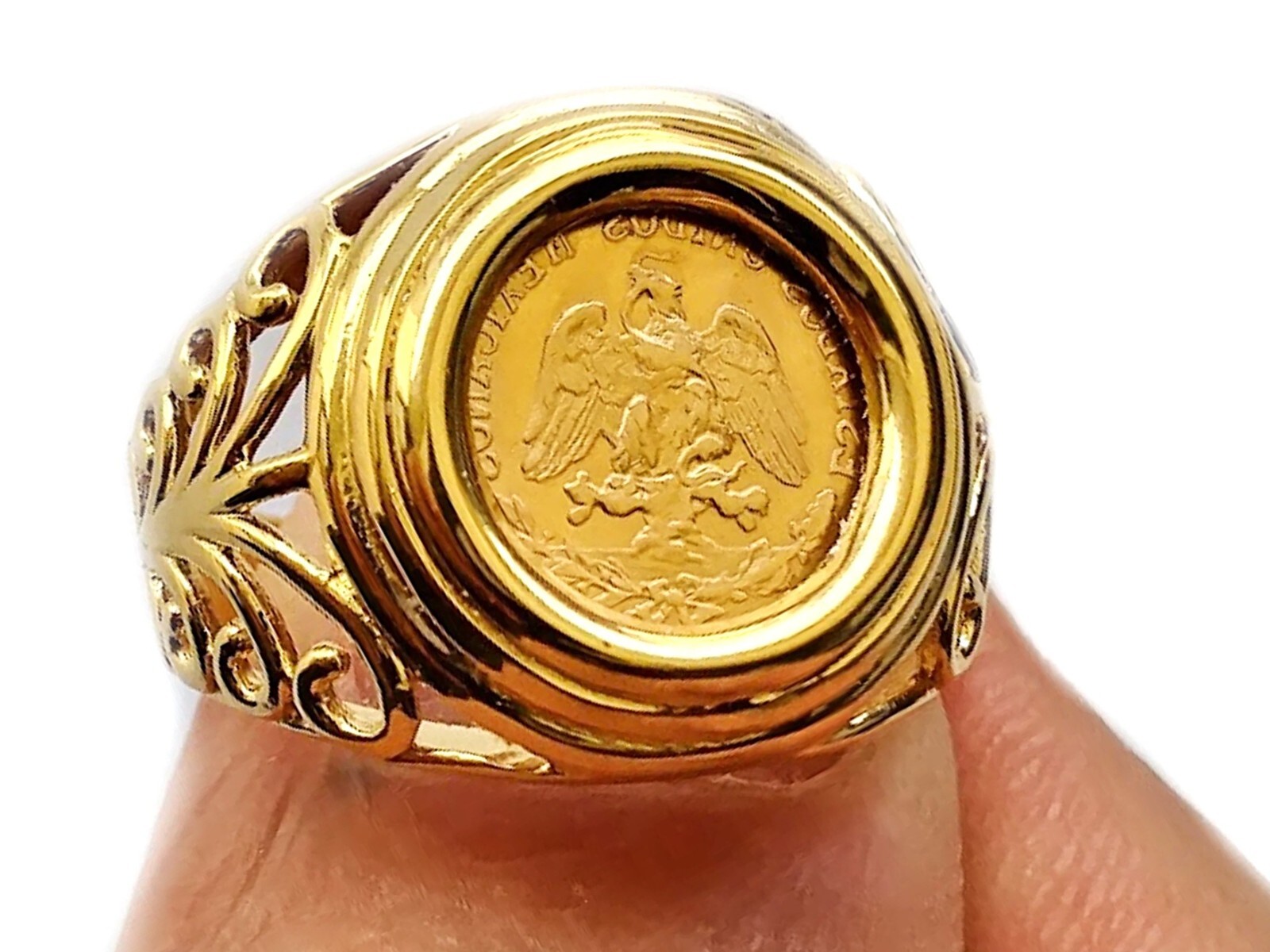 Mexican Dos Pesos Gold Coin Ring, 2 Pesos gold coin ring | eBay