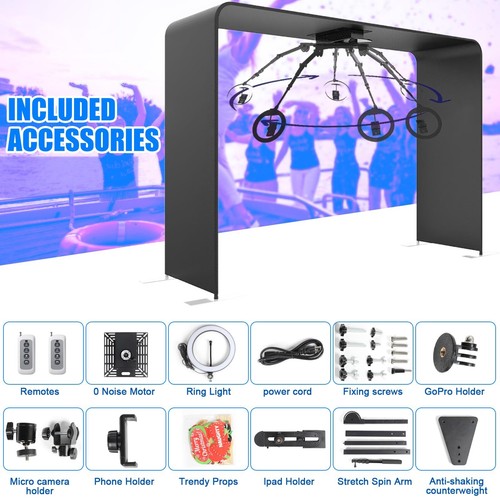 Overhead Automatic 360 Spinner Top 360 PHOTO BOOTH w/Flight Case ...