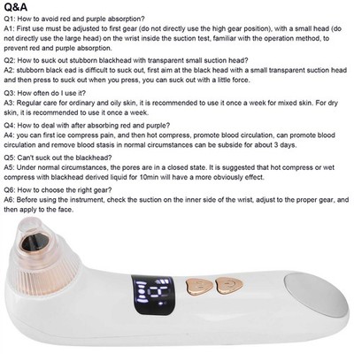 5 Gears Blackhead Suction Device For Stubborn Blackheads In Pores For ...