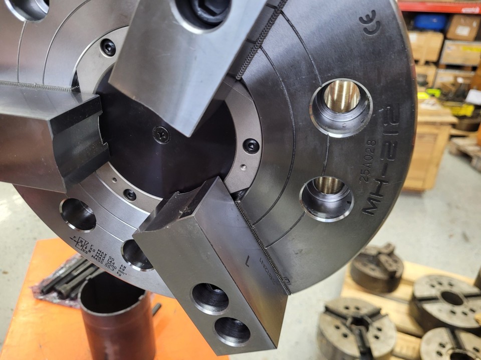 New Samchully MH-212, 12" lathe chuck, Flat plain back (Kitagawa BB212 ...