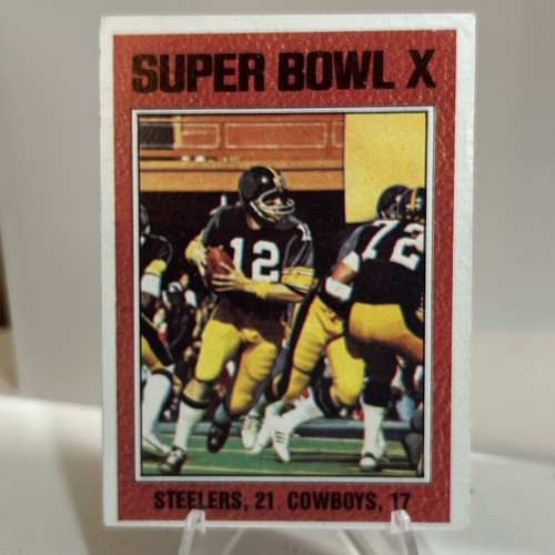 1976 Topps - Terry Bradshaw #333 Super Bowl X Steelers College and NFL ...