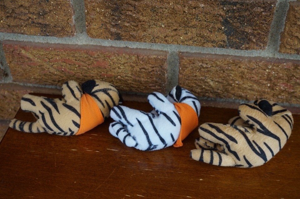 PLUSH Mini ORANGE White Bengal TIGER CUB Stuffed Animal Baby Little Lot ...