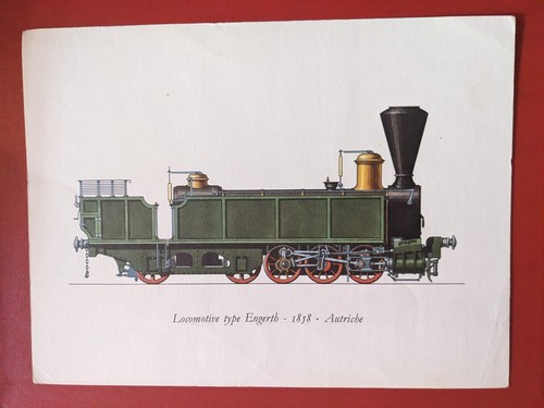Gravure Locomotive Type Engerth 1858 Autriche. XXe siècle | eBay
