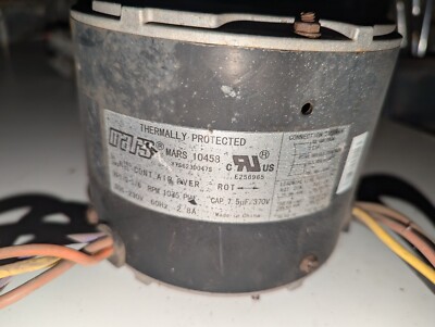 MARS 10458 MOTOR Y7S623D047S 1/4HP 240v 1075rpm 60 HZ replacement motor ...