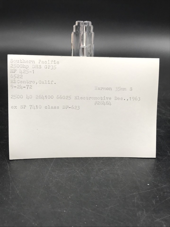 Southern Pacific Railroad SP #6522 GP35 Electromotive Train Photo El ...