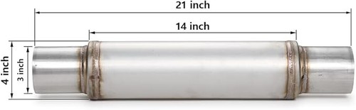 Exhaust Resonator 3 inch Stainless Steel | eBay