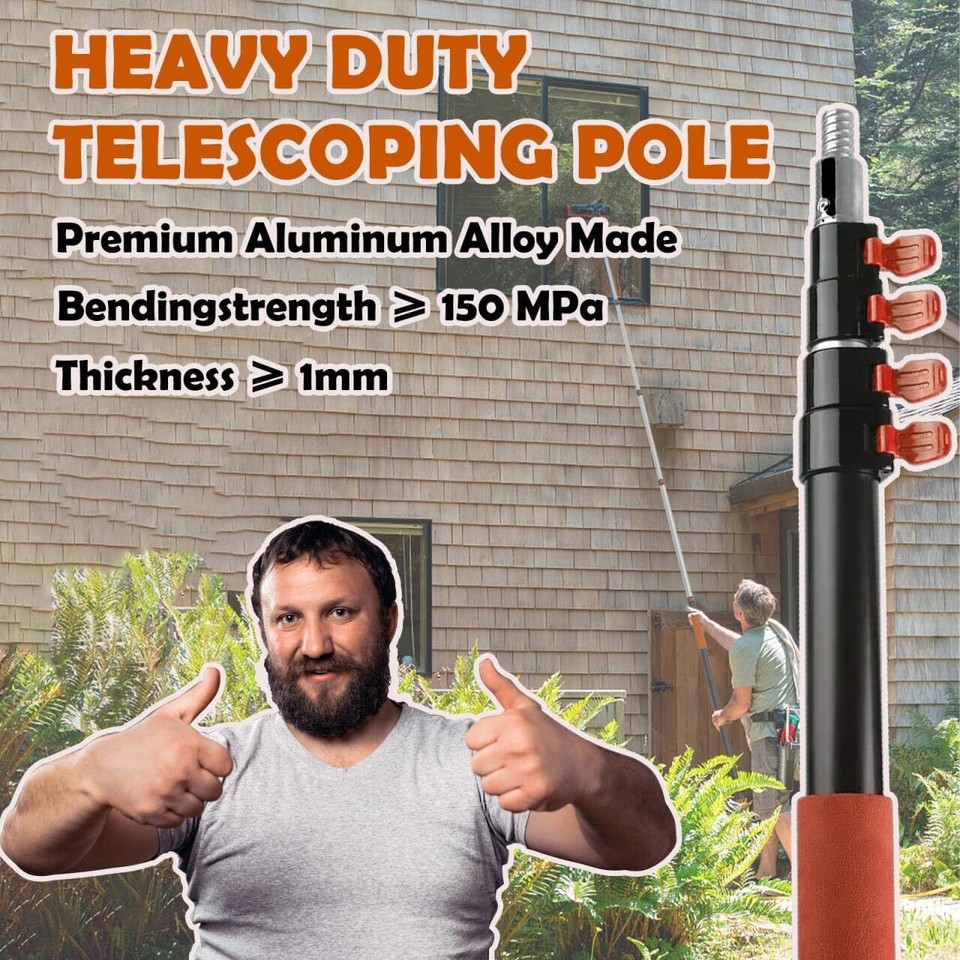 Telescoping Extension Pole| Reach to 26FT Telescoping Pole Multi ...