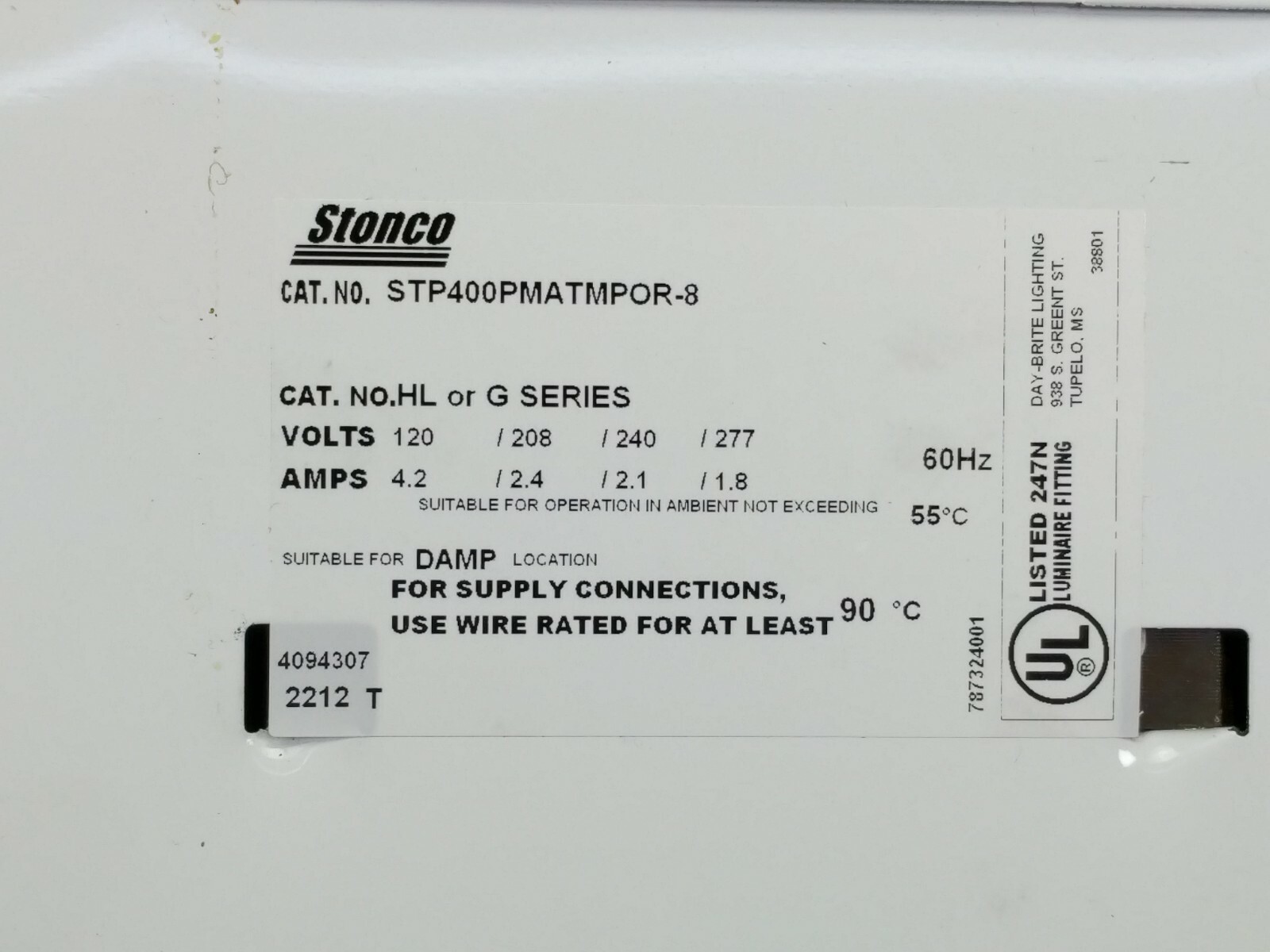 Philips Stonco Worker Series High Bay Power Pack STP400 STP400PMATMPOR ...