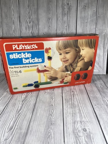Vintage 1975 Playskool Stickle Bricks The First Building System Set ...