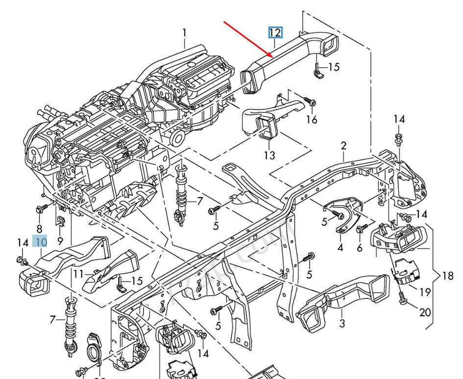 NEW AUDI A8 D4 DASHBOARD LEFT AIR DUCT RHD 4H2819655 OEM NO DUTY TO 🇺🇸 ...