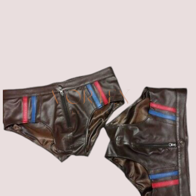 Men's Gay Hot Leather Underwear Real Sheep Leather Thong Gay Leather Wear | eBay