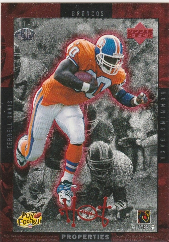 1996 Upper Deck Hot Properties #HT-12 Rodney Hampton / Terrell Davis ...