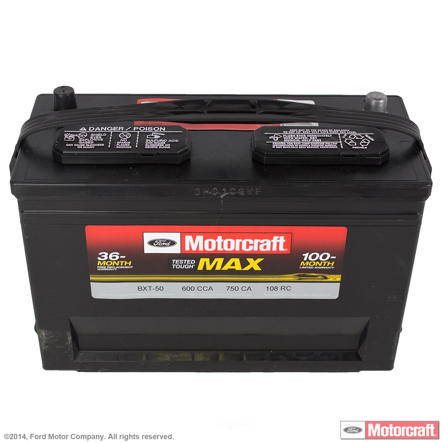 Vehicle Battery-Tested Tough Max Battery Motorcraft BXT-50 for sale ...