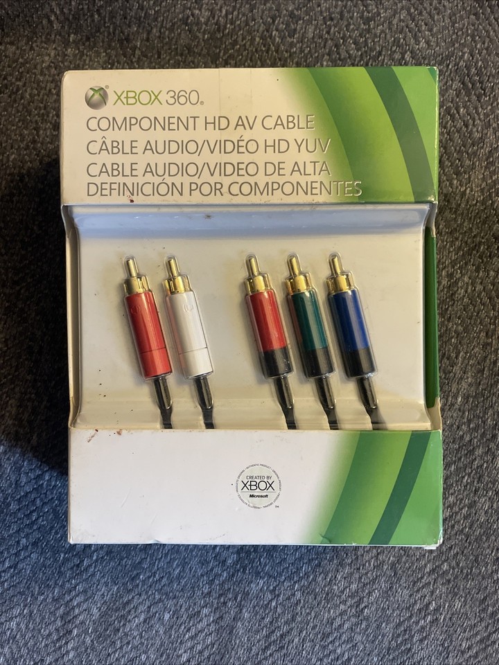 NEW Microsoft Xbox 360 Component HD AV Cable OEM Factory Sealed B4V ...