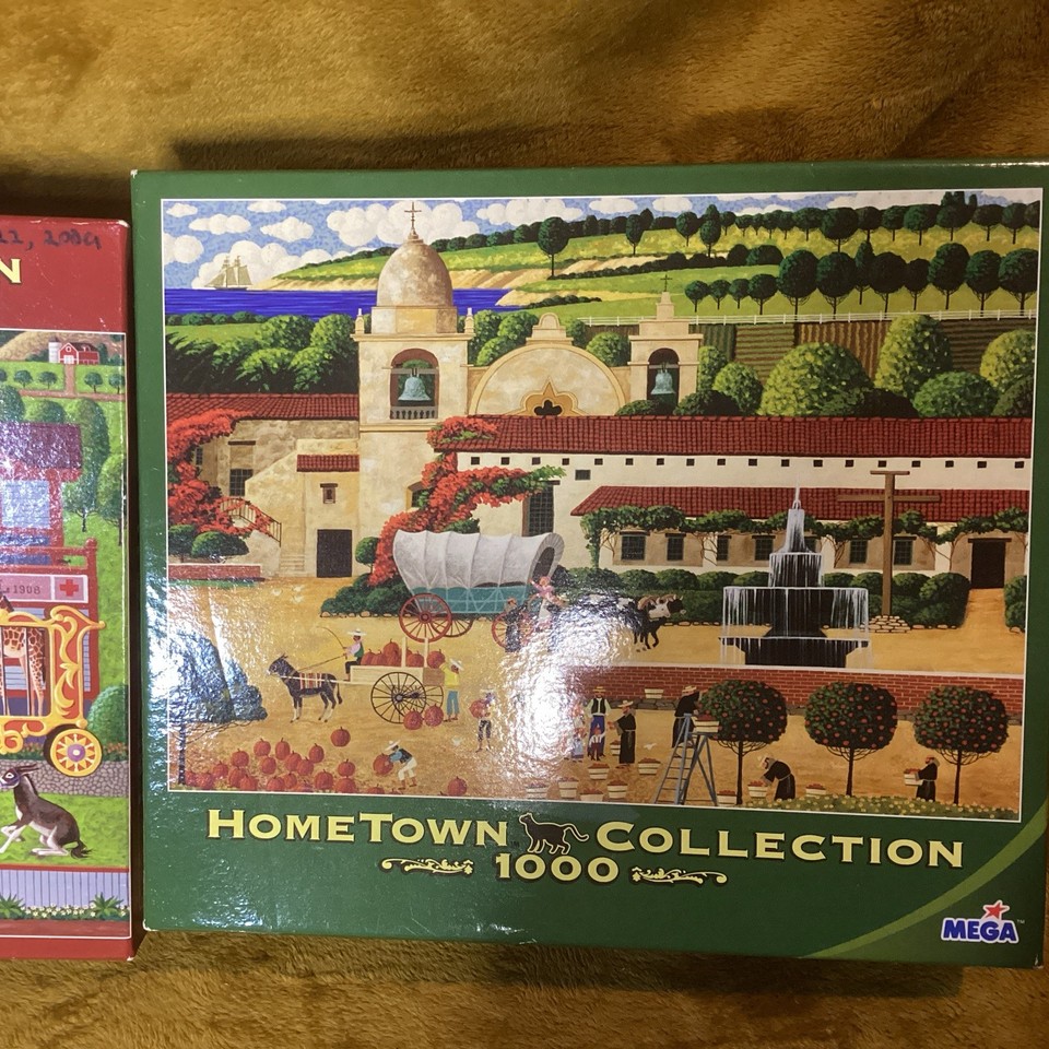 HOMETOWN COLLECTION - 1000 PIECE PUZZLES-LOT OF 4 -MEGA PUZZLES ...