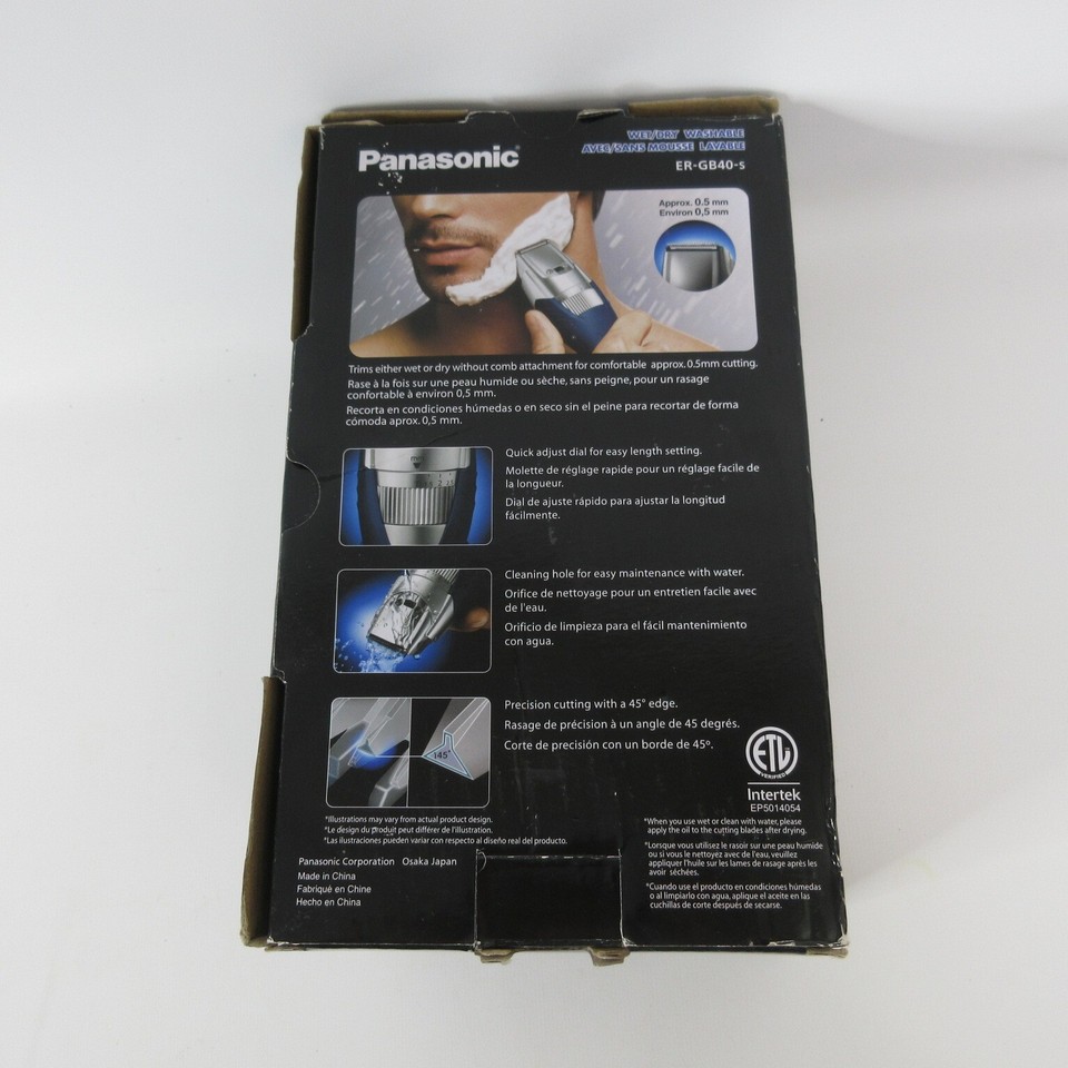 Panasonic Shaver ER-GB40-S Rechargeable Beard/Mustache Trimmer | eBay