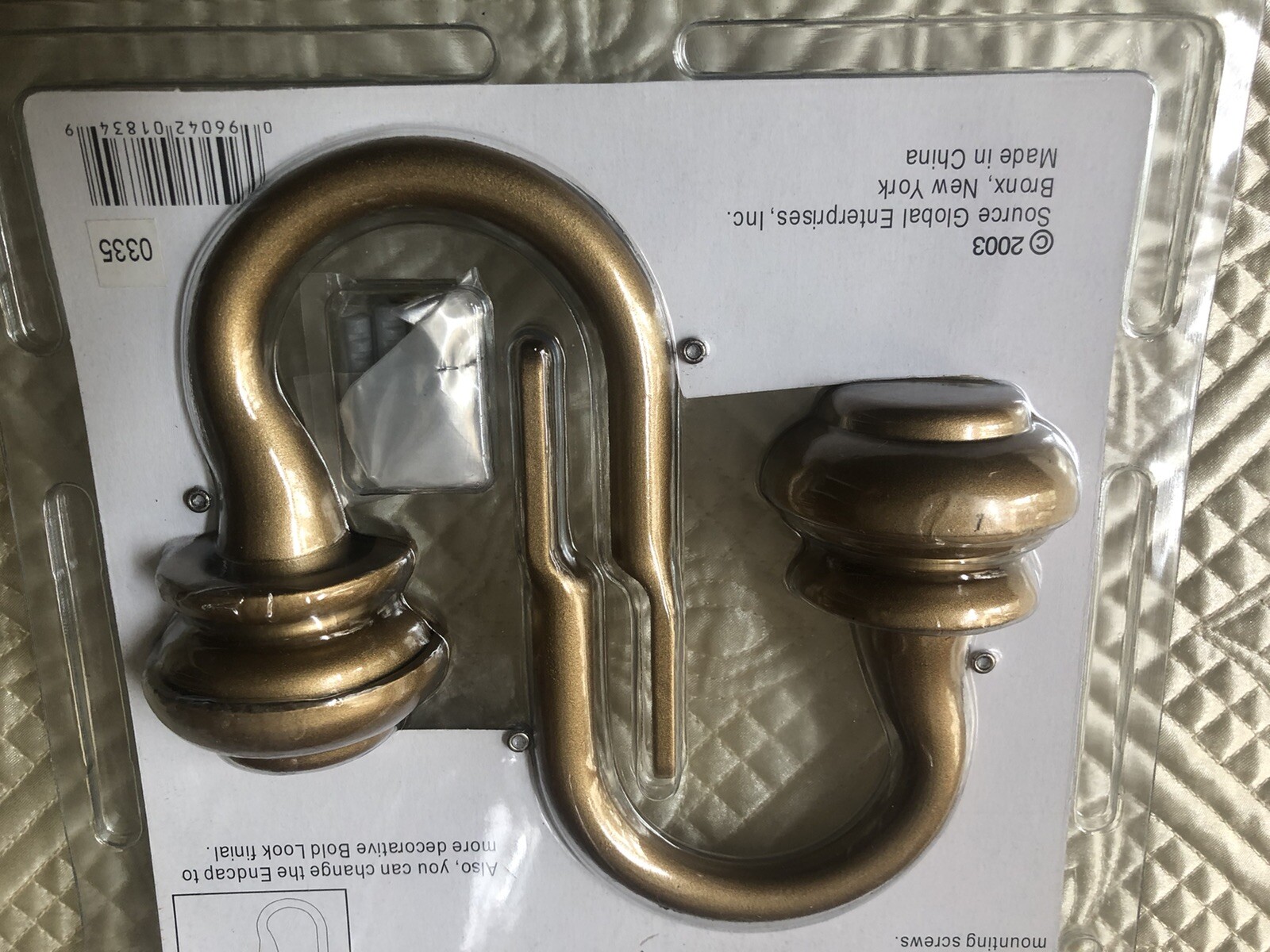 The Bold Look Gold Metal Curtain Holdback Arms Set | eBay