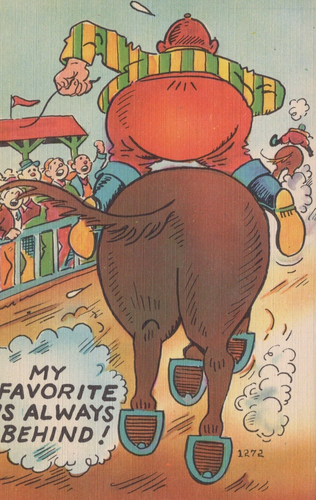 My Favorite is Always Behind Funny Comic Vintage Linen Postcard | eBay