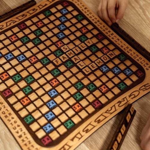 Personalized Scrabble Game Set Board Game for Family Birthday Gift for ...