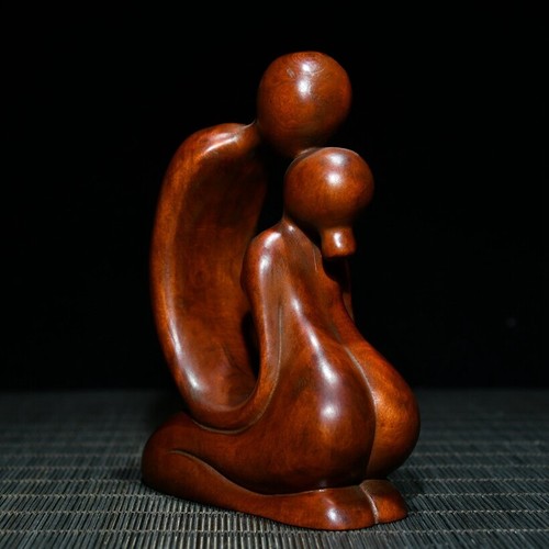 Exquisite Old Chinese boxwood handcarved character lovers tea spatula ...