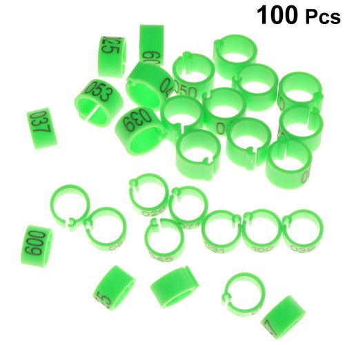 100 Pcs Bird Identification Tag Number Cuff Rings Poultry Leg Bands | eBay