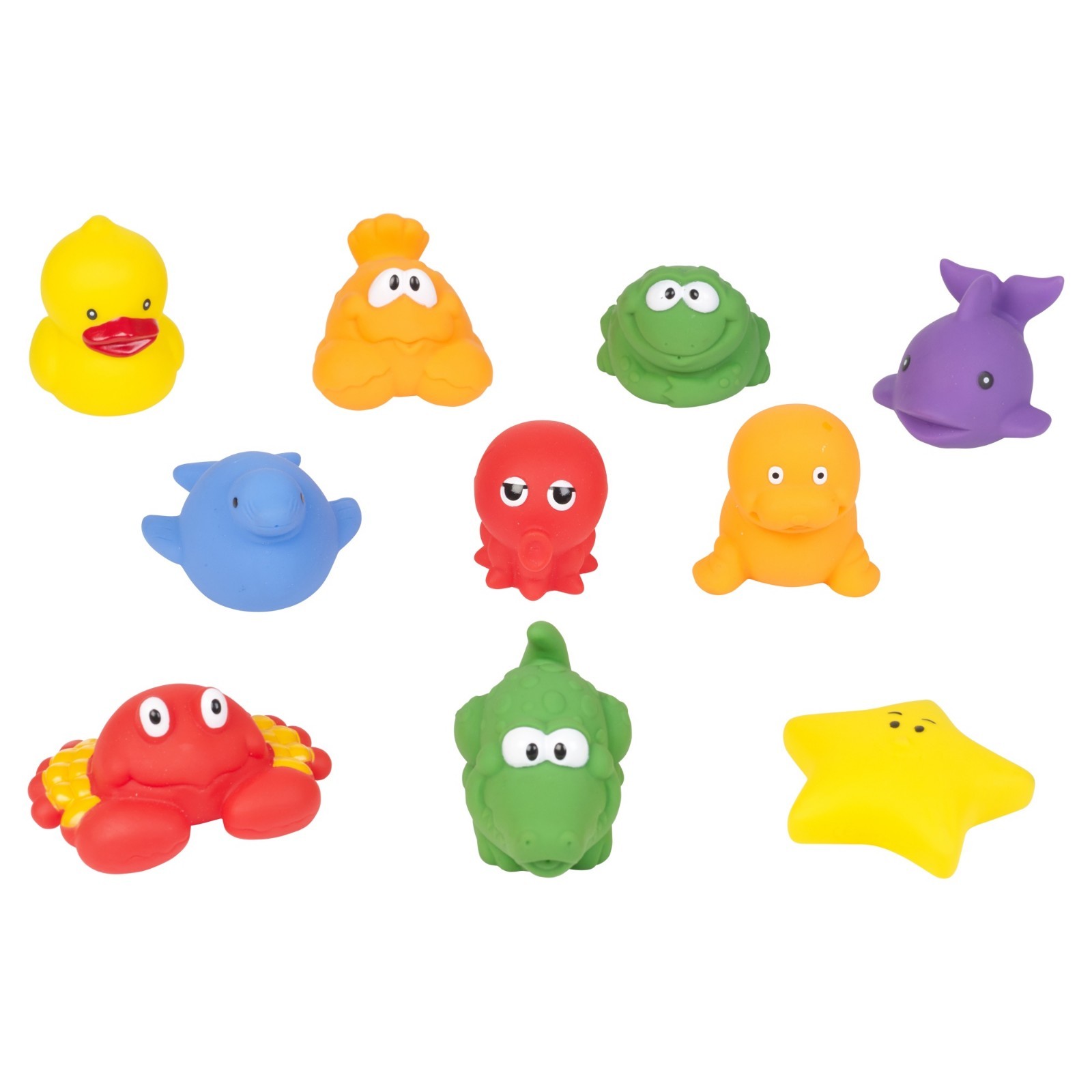 10pc Lifetime Bath Animals Floaties Rubber Squeeze Wash Toy Play Soft ...