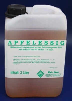 3L APFELESSIG APFEL ESSIG APPLE CIDER VINEGAR VINAIGRE CIDRE VINAGRE ...
