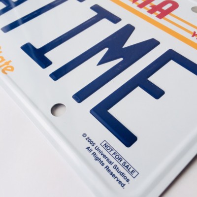 BACK TO THE FUTURE Delorean Official License Plate OUTATIME 20th ...