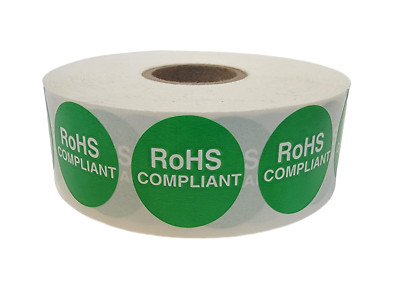 ROHS Compliant -Regulated D.O.T. Stickers (1" Round, Green) 1000 ...