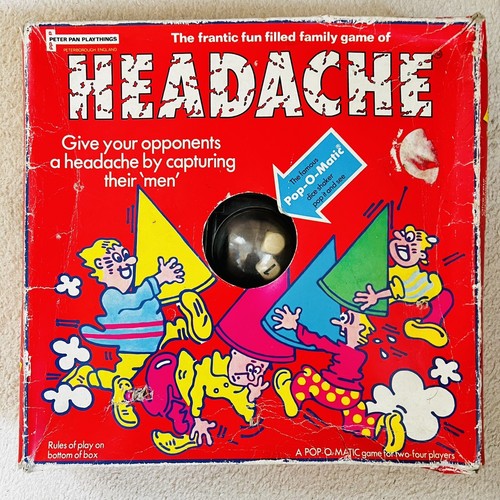 Headache Popomatic Vintage Board Game Peter Pan Playthings | eBay UK
