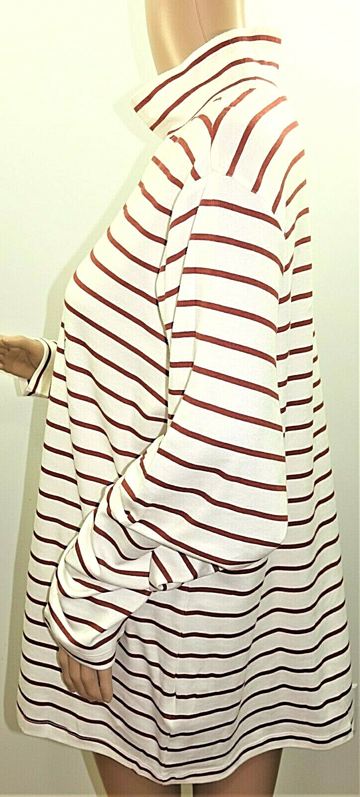 Laura Scott Women Plus Size 1x 2x 3x Mock Neck Striped Sweater Top ...