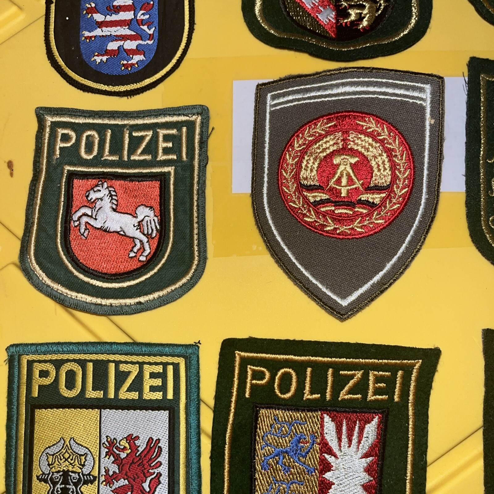 13 - Various Old Obsolete German Police Uniform Patches Cloth Badges ...