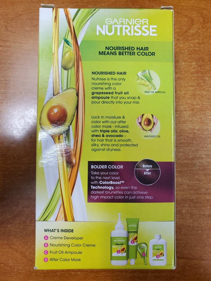 3 Boxes: Garnier Nutrisse Ultra Nourishing Permanent Hair Color *CHOOSE ...
