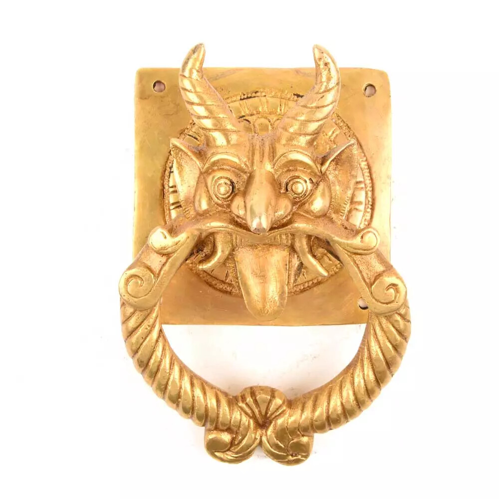Brass Bronze Demon Devil Door Knocker Handmade Front Doorbells 7.3 ...